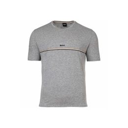 BOSS Herren T-Shirt "T-Shirt Unique T-Shirt 1er Pack", grau, Gr. S, Obermaterial: 95% Baumwolle CO. 5% Elasthan EL., Shirts