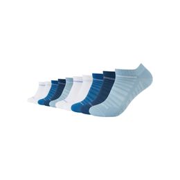 Camano Damen Sneakersocken "mesh ventilation", Gr. 39, blau, Baumwollmischung, unifarben mit Farbeinsatz, Socken, Mesh-Bel&uuml;ftung: Perfektes Fu&szlig;-Klima