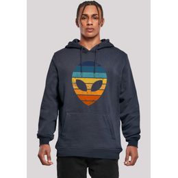 F4NT4STIC Herren Kapuzenpullover "Alien Sonnenuntergang Retro", blau, Gr. XXL, Obermaterial: 65% Baumwolle, 35% Polyester, Pullover, Premium Qualit&auml;t