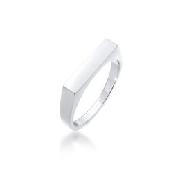 Elli Damen Siegelring "Siegelring Rechteck Pinky Ring 925 Silber", 50mm, Silber 925 (Sterlingsilber), 2mm, silber, Silber 925 (Sterlingsilber),