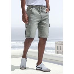 John Devin Herren Shorts "Bermuda, kurze Jogger Pants", grün, Gr. S, Jeans, Obermaterial: 65% Baumwolle, 33% Polyester, 2% Elasthan, Hosen, mit