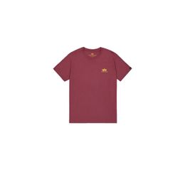 Herren T-Shirt "Basic T-Shirt SL", rot, Gr. M, Alpha Industries, Obermaterial: 100% Baumwolle, Shirts