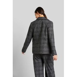 Bugatti Damen Kurzblazer, grau, Gr. 34, kariert, 63% Polyester, 34% Viskose, 3% Elasthan, Blazer, mit viel Bewegungsfreiheit