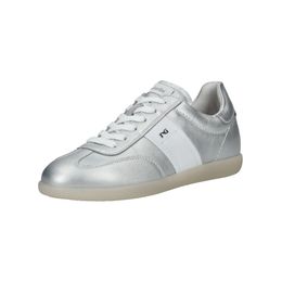 Nero Giardini Damen Sneaker "Nero Giardini Sneaker Leder", Gr. 36, silber, Leder, Schuhe