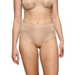 Triumph Damen Maxislip "Ladyform Soft", Gr. 46, beige, Microtouch, Obermaterial: 56% Polyamid, 32% Polyester, 12% Elasthan, leicht gl&auml;nzend,