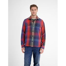 Lerros Herren Karohemd "Lerros Hemdjacke im Holzf&auml;llerstil, robust, l&auml;ssig, zeitlos", blau, Gr. XXL, 100% Baumwolle, Hemden