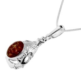 OSTSEE-SCHMUCK Damen Kette mit Anh&auml;nger "OSTSEE-SCHMUCK Kette mit Anh&auml;nger Fischland 34x14 mm", 45cm, Silber 925 (Sterlingsilber), L: 42, silber,