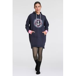 Zwillingsherz Damen Sweatkleid ""Zuhause am Strand"", blau, Gr. L, unifarben, Sweatware, Obermaterial: 50% Baumwolle, 50% Polyester, Kleider, mit