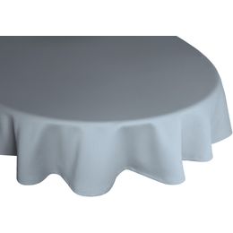 Tischdecke Adam, &Oslash;:145cm, blau, Bio-Baumwolle, Tischdecken, "Uni Collection Light", aus 100% Bio-Baumwolle