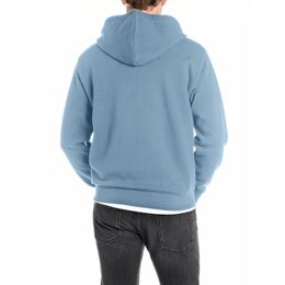 Replay Herren Kapuzensweatjacke, blau, Gr. XXL, unifarben, Sweatware, Obermaterial: 80% Baumwolle, 20% Polyester, Sweatjacken