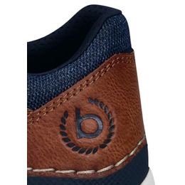 Bugatti Herren Slip-On Sneaker, Gr. 43, braun, Lederimitat, Textil, Schuhe, Freizeitschuh, Halbschuh, Slipper mit Kontrast-Rahmennaht