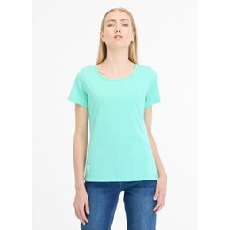 Ragwear Damen T-Shirt "MINTTA", grün, Gr. M, unifarben, Jersey, Obermaterial: 50% Baumwolle, 50% Polyester, Shirts