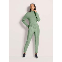 Madeleine Mode MADELEINE Damen Stoffhose "Jogpants Stretchhose mit Tunnelzug", gr&uuml;n, Modern, Gr. 34, Obermaterial: 95% Polyamid PA. 5% Elasthan EL., Hosen,
