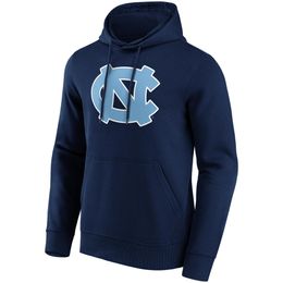 Fanatics Damen Kapuzenpullover "Fanatics Hoodie North Carolina Tar Heels Primary Logo Graphic", blau, Gr. L, 80% Baumwolle, 20% Polyester, Pullover