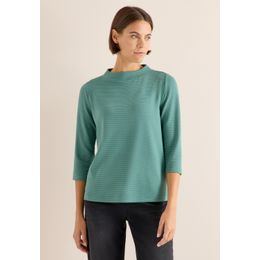 Cecil Damen 3/4-Arm-Shirtjewel gr&uuml;n, Gr. XXL, unifarben, Stoff, 65% Viskose, 30% Polyester, 5% Elasthan, Shirts, mit 3/4 &Auml;rmeln