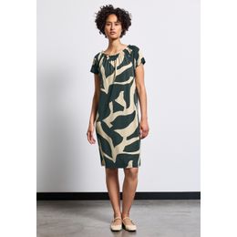 Street One Damen Blusenkleid, gr&uuml;n, Gr. 40, bedruckt, Stoff, 95% Viskose, 5% Elasthan, Kleider, aus Viskose