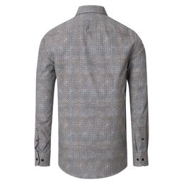 Casamoda Herren Langarmhemd "Casamoda Freizeithemd Print", blau, Gr. XXL, bedruckt, 100% Baumwolle, Hemden