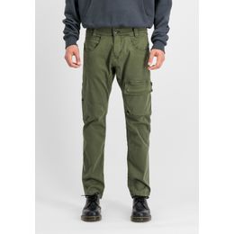 Herren Cargohose "Lieutenant", gr&uuml;n, Gr. 36, Alpha Industries, Obermaterial: 98% Baumwolle, 2% Elastan, Hosen