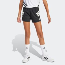 Mädchen Shorts "JG PACER SHO", schwarz-weiß, Gr. 152, adidas Sportswear, Obermaterial: 83% Polyester, 17% Elasthan, Hosen