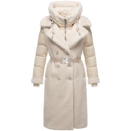 Navahoo Damen Wintermantel "Kuscheltraum 14", wei&szlig;, Gr. XL, Obermaterial 1: 100% Polyester; Obermaterial 2: 100% Nylon; Innenfutter: 100% Polyester;