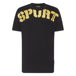 Plein Sport Herren T-Shirt "Rundhals-T-Shirt", schwarz, Gr. XS, Obermaterial: 100% Baumwolle, Shirts