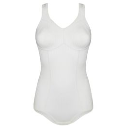 SuSa Damen Body "Body ohne B&uuml;gel Cremona", Gr. 100, wei&szlig;, Stoff, Obermaterial: 68% Polyamid PA. 32% Elasthan EL., Bodys