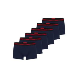 Hugo Herren Boxershorts "Boxershort TRUNK TRIPLET PLANET 6er Pack", Gr. M, blau, Obermaterial: 95% Baumwolle CO. 5% Elasthan EL., Unterhosen