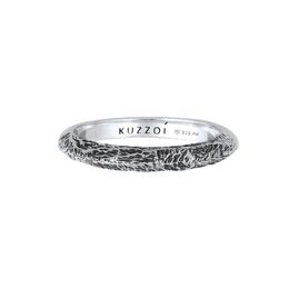 Kuzzoi Herren Silberring "Herren Bandring Schmal Used Vintage 925 Silber", 64mm, ohne Stein, Silber 925 (Sterlingsilber), 3,9mmgrau, Silber 925