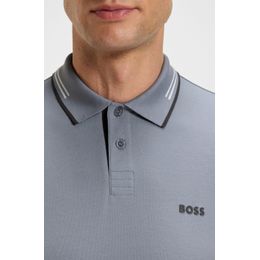 BOSS Green Herren Poloshirt "Paul"dunkelgrau026, Gr. M, Jersey, Obermaterial: 92% Baumwolle, 8% Elasthan, Shirts, mit Polokragen
