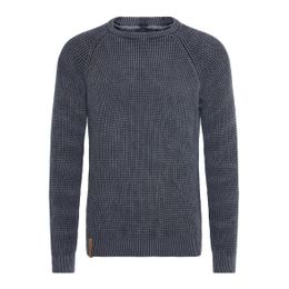 INDICODE Herren Strickfleece-Pullover "Strickpullover IDRockford", blau, Gr. XXL, Obermaterial: 100% Baumwolle CO., Pullover