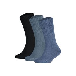 Puma M&auml;dchen Kurzsocken "Socken 3er Pack", Gr. 31, blau, Obermaterial: 73% Baumwolle CO. 26% Polyamid PA. 1% Elasthan EL., Socken