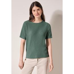 Cecil Damen T-Shirt, gr&uuml;n, Gr. XL, gestreift, Stoff, 60% Polyester, 36% Viskose, 4% Elasthan, Shirts, aus softem Materialmix