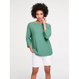 Heine Damen Strickpullover "Oversized Pullover", gr&uuml;n, Gr. 40, unifarben, 100% Baumwolle, Pullover