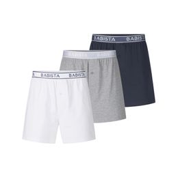 Babista Herren Boxershorts "3er Pack Boxershorts CORRASULI", Gr. L, wei&szlig;, Obermaterial: 95% Baumwolle CO. 5% Elasthan EL., Unterhosen