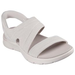 Skechers Damen Sandale "GO WALK FLEX SANDAL-ENTICING", Gr. 36, beige, Textil, Schuhe, mit Slip-ins Funktion