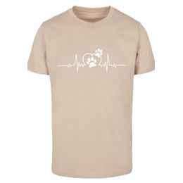 F4NT4STIC Damen T-Shirt "Herzschlag Hunde Liebe", beige, Gr. S, Obermaterial: 100% Baumwolle, Shirts, Premium Qualit&auml;t