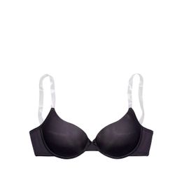 Lascana Damen Schalen-BH "Ela", Gr. 80, schwarz, Microtouch, Obermaterial: 82% Polyamid (TACTEL), 18% Elasthan (LYCRA), Basic, BHs, mit transparenten