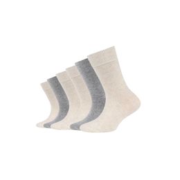 Camano Damen Socken "Socken 6er Pack", Gr. 27, beige, 76% Baumwolle, 23% Polyamid, 1% Elasthan, meliert, Socken