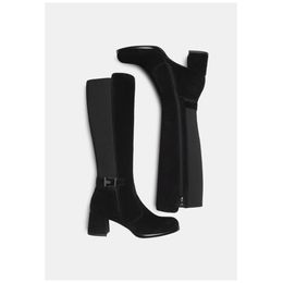 Nero Giardini Damen Overkneestiefel "Nero Giardini Stiefel Leder/Textil", Gr. 41, schwarz, Leder, Textil, Schuhe