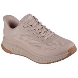 Skechers Damen Slip-On Sneaker "BOBS SQUAD 4", Gr. 37, beige, Mesh, Synthetik, Schuhe, Slipper, Freizeitschuh, Halbschuh mit Memory Foam