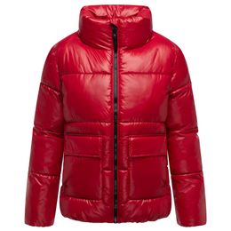 Kurzjacke Navahoo "Eispracht 14", Damen, Gr. L (40), rot (dunkelrot), Obermaterial: 100% Polyester, Innenfutter: 100% Polyester, Wattierung: 100% Polyester, Ärmelfutter: 100% Polyester, gerade hüftbedeckend, hoch geschlossener Ausschnitt, Ärmel ohne Ärmelschlitz elastischer Bund mit Gummizug,mit innenliegendem Gummizug, Jacken, Kurze gesteppte Damen Winterjacke