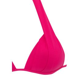 Lascana Damen Triangel-Bikini, pink, Gr. 34, unifarben, Polyamid, Bikini-Sets, im Nacken zu binden, wattierte Cups, mit eingearbeiteten Kissen