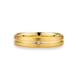 Phoenix PH&Ouml;NIX Damen Trauring "Schmuck Geschenk Gold 333 Trauring Ehering LIEBE versch. Varianten", 52, 0,01 SI = kleine Einschl&uuml;sse mit Brillant, Gelbgold