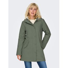 Only Damen Funktionsmantel "ONLSALLY RAINCOAT OTW NOOS", wei&szlig;, Gr. M, unifarben, Web, Obermaterial: 100% Polyester, M&auml;ntel, mit Kapuze und