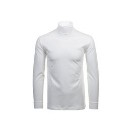 Ragman Herren Sweatshirt "Longsleeve Langarm Basic Rollkragen Regular Fit", wei&szlig;, Gr. S, Obermaterial: 100% Baumwolle CO., Sweatshirts