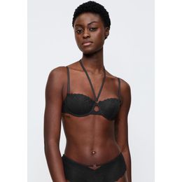 Triumph Damen Balconette-BH "That Night In Vegas", Gr. 75, schwarz, Mesh, Spitze, Obermaterial: 47% Polyamid, 43% Polyester, 10% Elasthan, BHs,