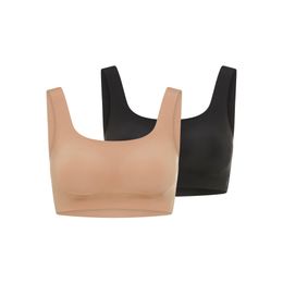 Sloggi Damen Bustier "ZERO Feel 2.0", Gr. M, braun, Obermaterial: 76% Polyamid, 24% Elasthan, BHs, nahtlos, herausnehmbare Pads, Microfaser, dehnbar