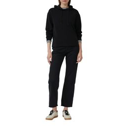 s.Oliver Damen Hoodie, schwarz, Gr. 34, unifarben, Sweatware, Obermaterial: 47% Modal, 41% Polyester, 12% Elasthan, Sweatshirts, mit Kapuze
