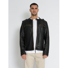 Mustang Herren Bikerjacke "31020186", braun, Gr. L, Obermaterial: 100% Lammleder / Innenfutter: 100% Baumwolle / &Auml;rmelfutter: 100% Polyester, Jacken