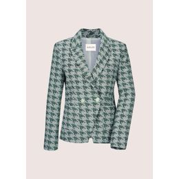 Madeleine Mode MADELEINE Damen Jackenblazer "Blazer Zweireihiger Kurzblazer", gr&uuml;n, Gr. 44, Obermaterial: 82% Polyester PES. 17% Baumwolle CO. 1% Elasthan EL.,